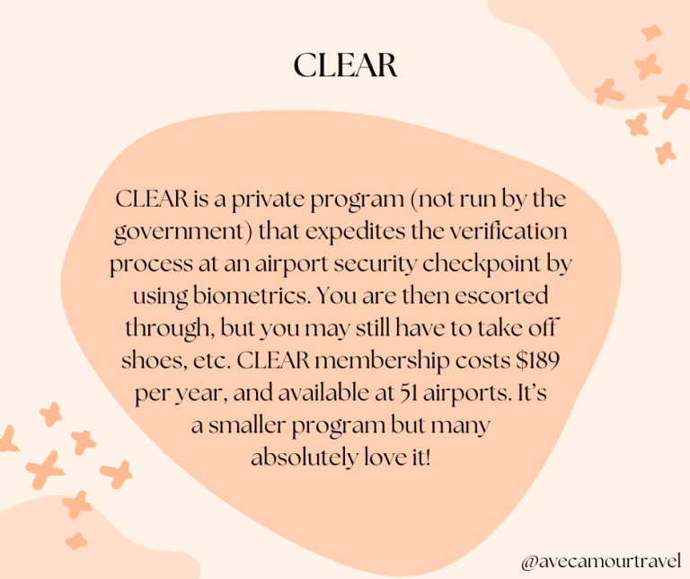 TSA Pre Check, Global Entry or Clear – Which is right for me? – Avec Amour